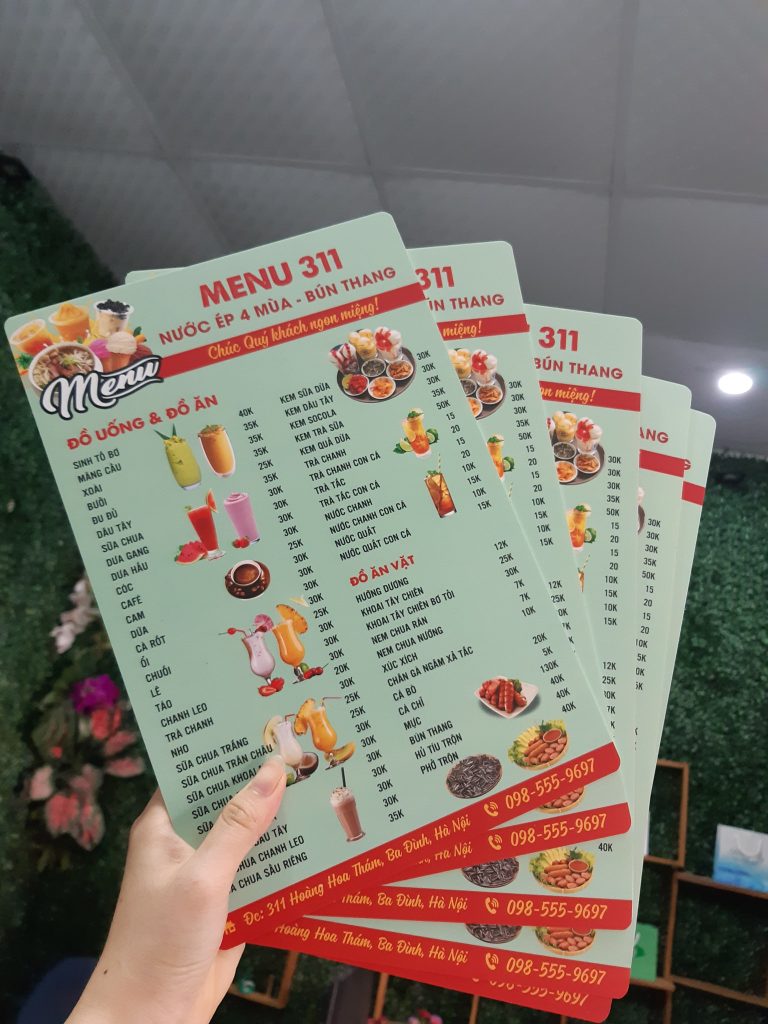 25+ Mẫu Menu đẹp, ấn Tượng Và Sáng Tạo - In Khánh Việt
