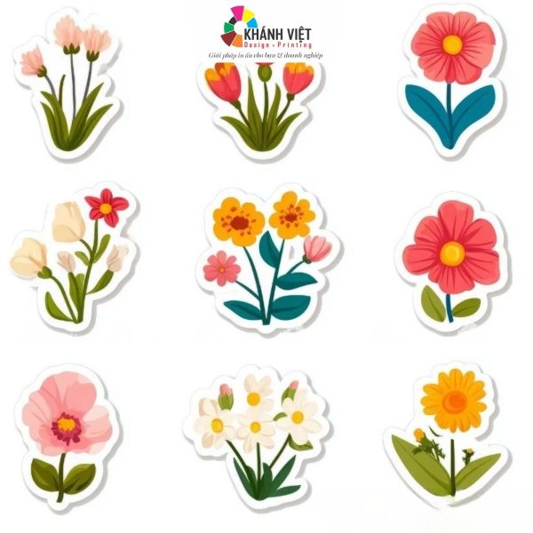 Top 50+ Mẫu Sticker Hoa Đẹp, Xinh Xắn Với Nhiều Màu Sắc